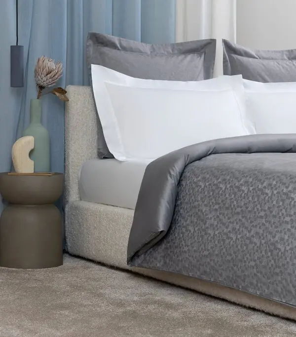 Frette Cotton-silk Avant Garde Jacquard Square Pillowcase