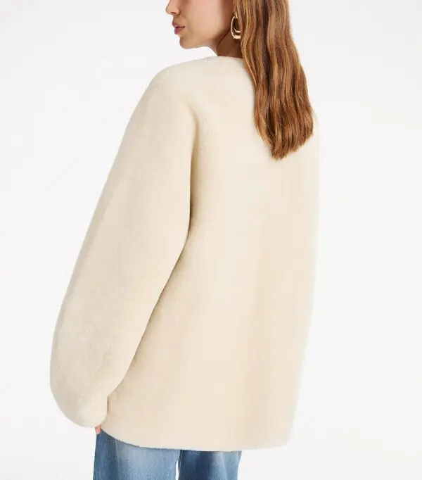 Marella Ram Shearling Oversized Jacket