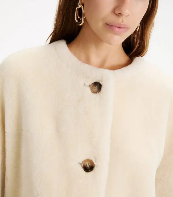 Marella Ram Shearling Oversized Jacket