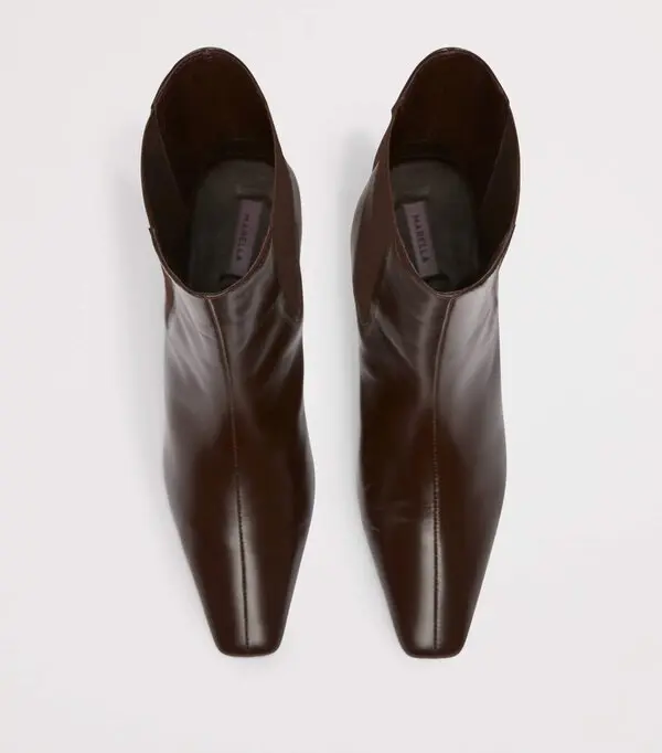 Marella Leather Heeled Ankle Boots