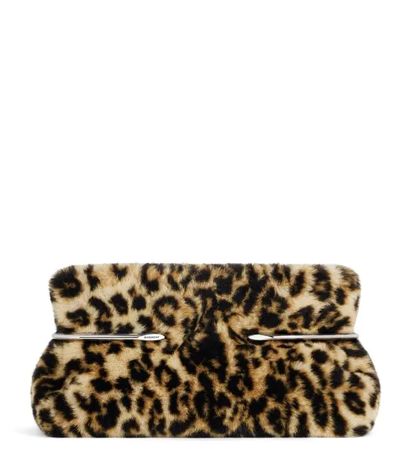 Givenchy Plush Leopard Pinch Clutch