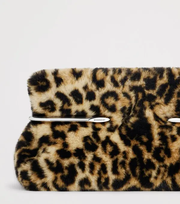 Givenchy Plush Leopard Pinch Clutch