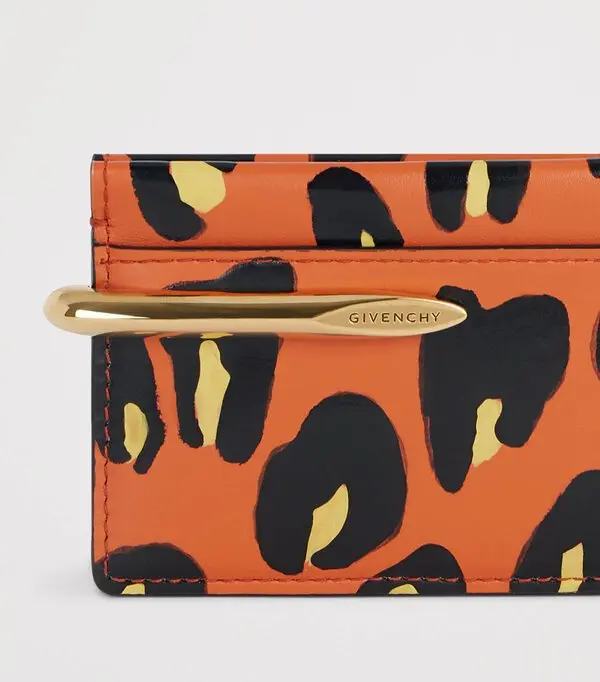 Givenchy Leather Leopard Pinch Cardholder
