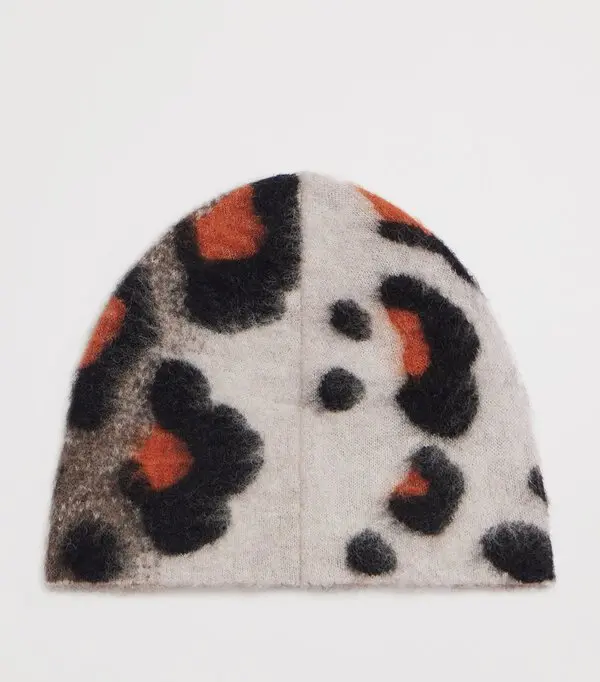 Givenchy Wool-blend Leopard Print Beanie