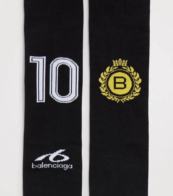 Balenciaga Crest Jacquard Long Socks