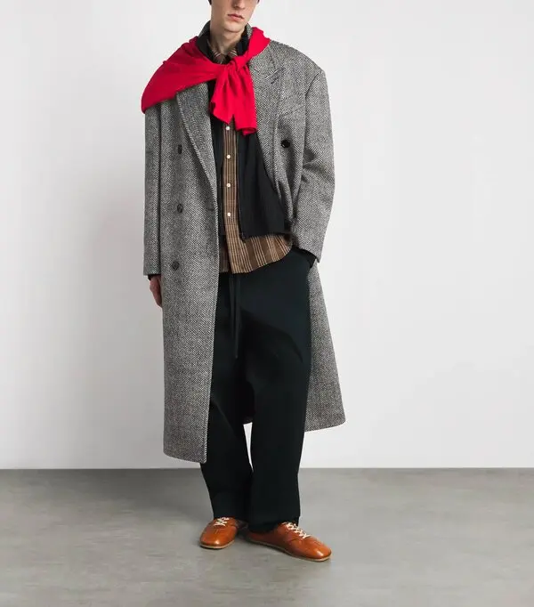 AMI Paris Wool Double-breasted Overcoat