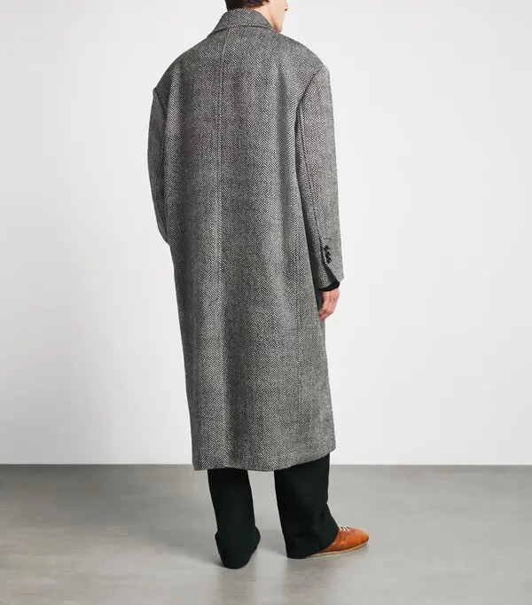 AMI Paris Wool Double-breasted Overcoat