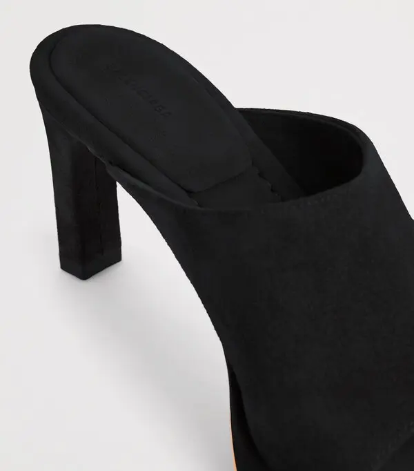 Balenciaga Suede Fargo Heeled Mules 80
