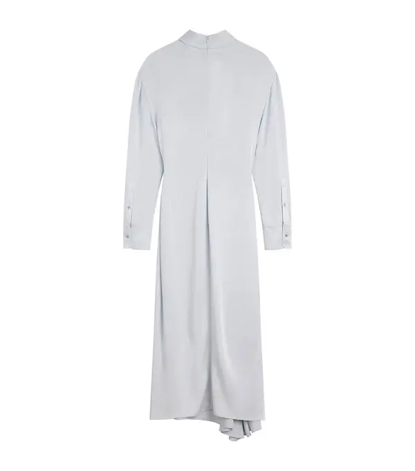 Givenchy Satin Crepe Draped Midi Dress