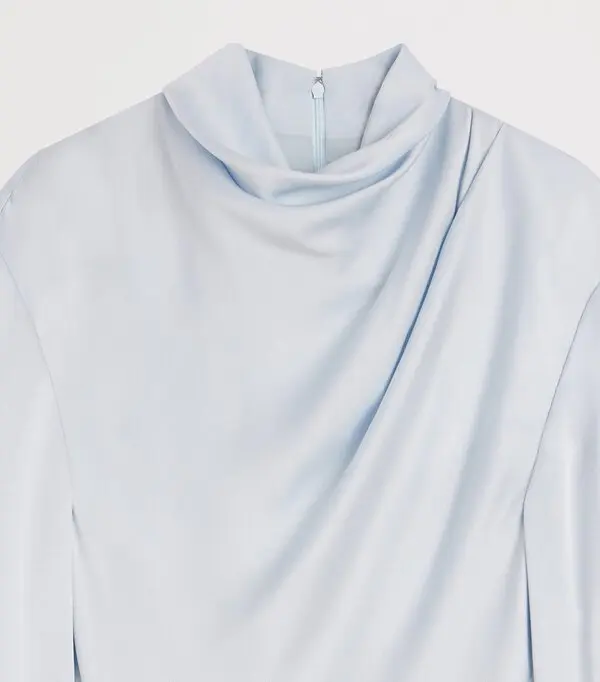 Givenchy Satin Crepe Draped Midi Dress