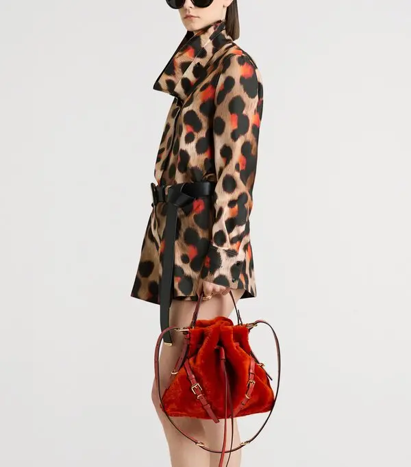 Givenchy Silk Leopard Pleated Shorts