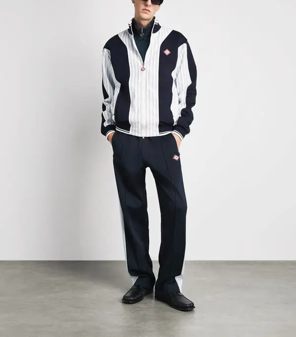 Casablanca Cotton Pinstripe Panelled Track Jacket
