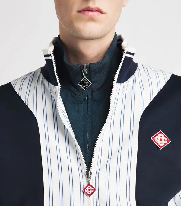Casablanca Cotton Pinstripe Panelled Track Jacket