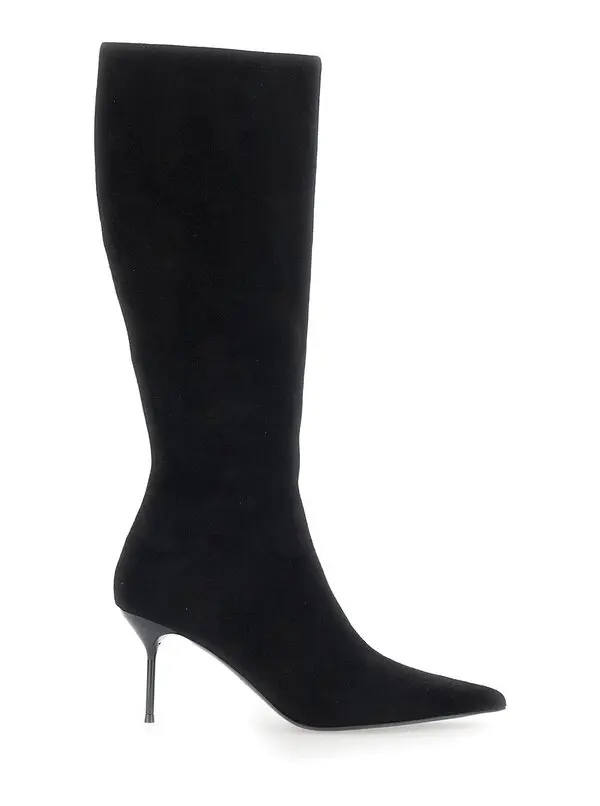 Paris Texas Lidia Boot 70 Boots With High Heel And Leather Sole, Black - Multicolor