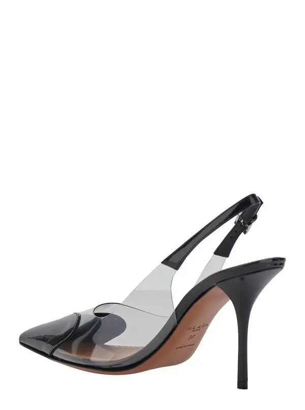 Alaïa Coeur Slgback 90 High Heel Pumps In Black Leather For - Multicolor