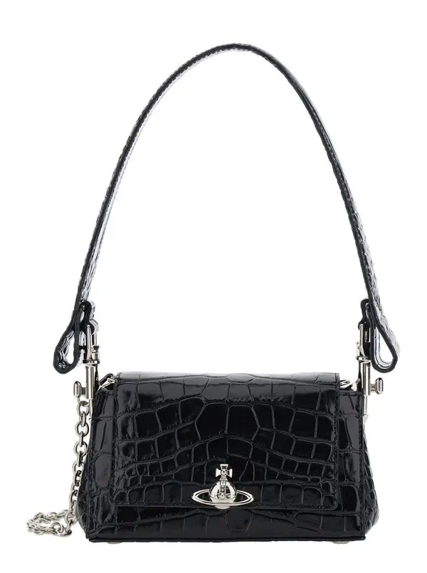 VIVIENNE WESTWOOD Handbag 'hazel' With Black Leather Details - Multicolor