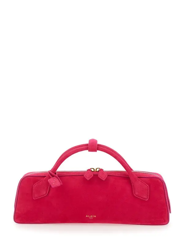 Alaïa Teckel Clutch With Leather Details And Fuchsia Color For - Multicolor
