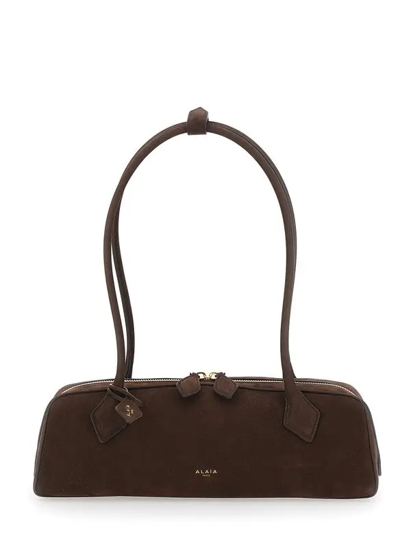 Alaïa Shoulder Bag With Nubuck And Brown Metal Details For - Multicolor