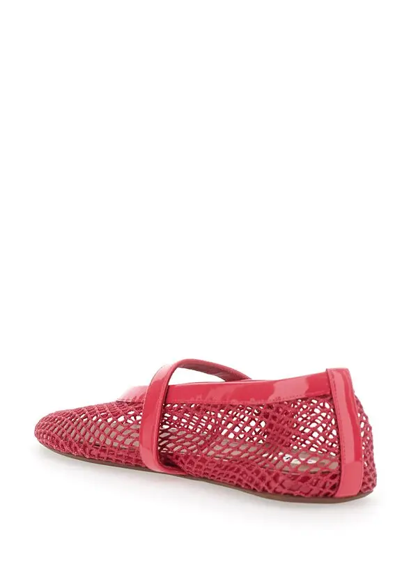 Alaïa Fuchsia Mesh Ballet Flats For