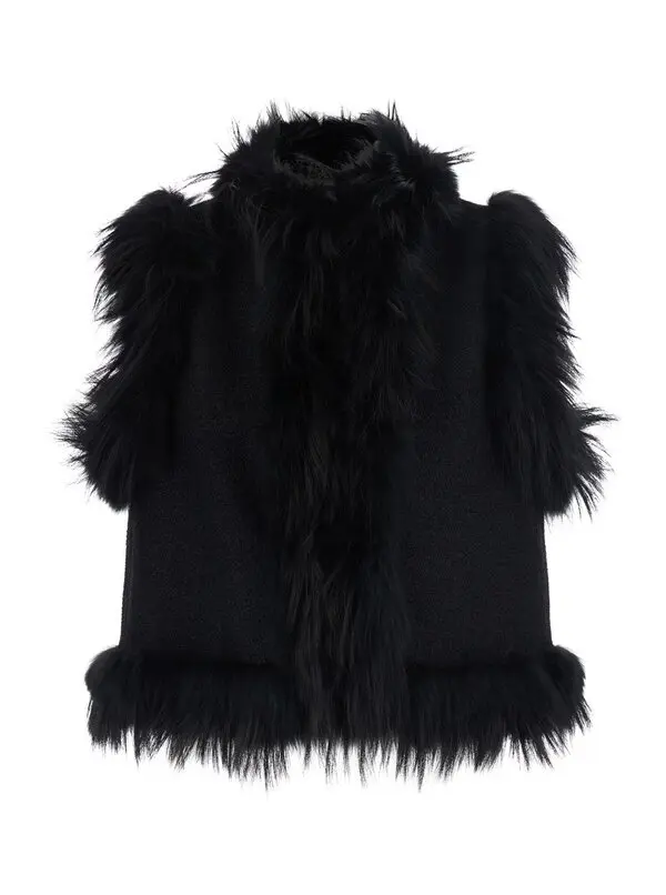 Fendi Vest Wool Boucle+fox