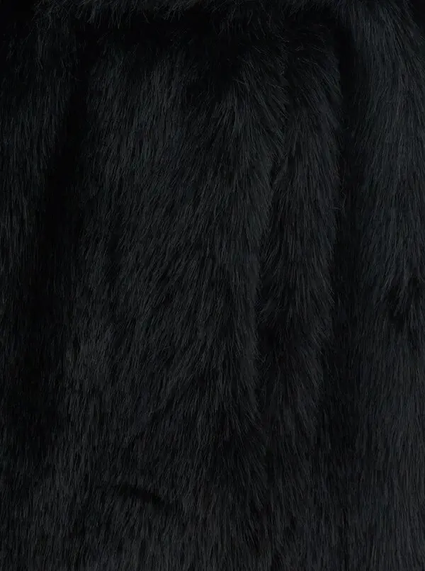 STAND STUDIO Oaklynn Vest Faux Fur Reversible With Ecoleather, 100% Polyester, Black - Multicolor