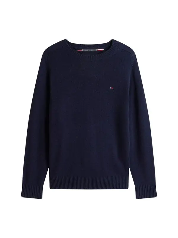 Tommy Hilfiger Pullover In Pure Lambswool - Blue