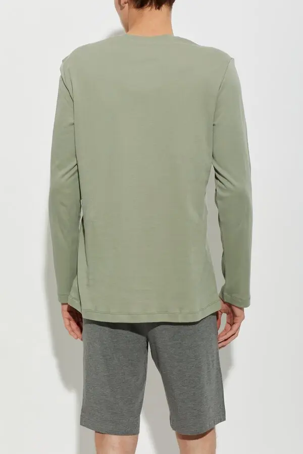 Hanro Lingerie Long-sleeved T-shirt From The ‘cozy Comfort’ Line - Green