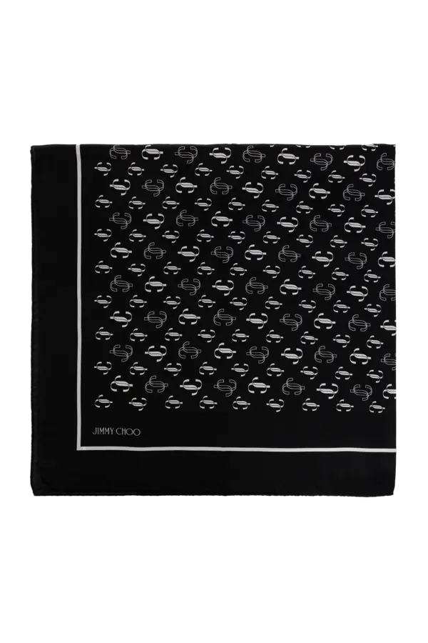 JIMMY CHOO Silk Scarf - Black