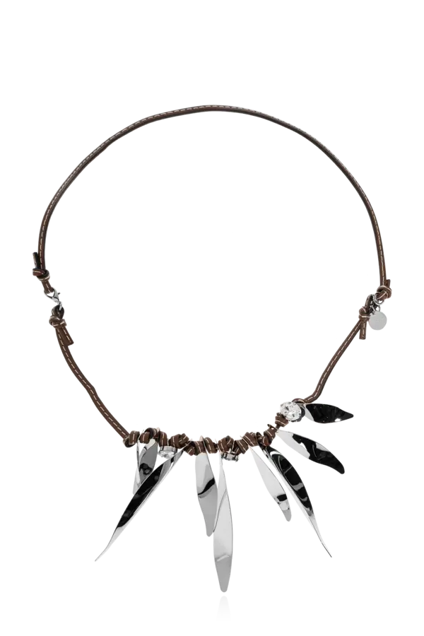 Marni Necklace With Shimmering Crystals - Silver