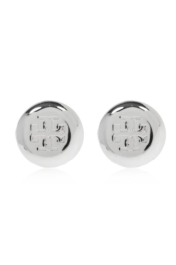 Tory Burch Logo Earrings - Silver
