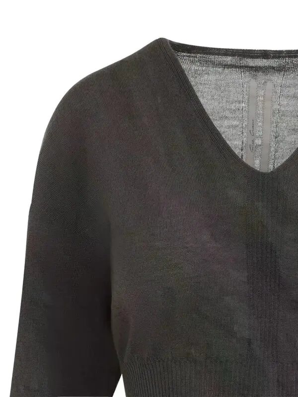Rick Owens V-neck Cropped Sweater