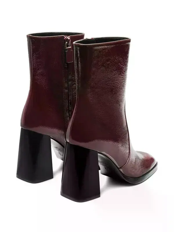 STUART WEITZMAN Vera Crinkle Patent Leather Boots