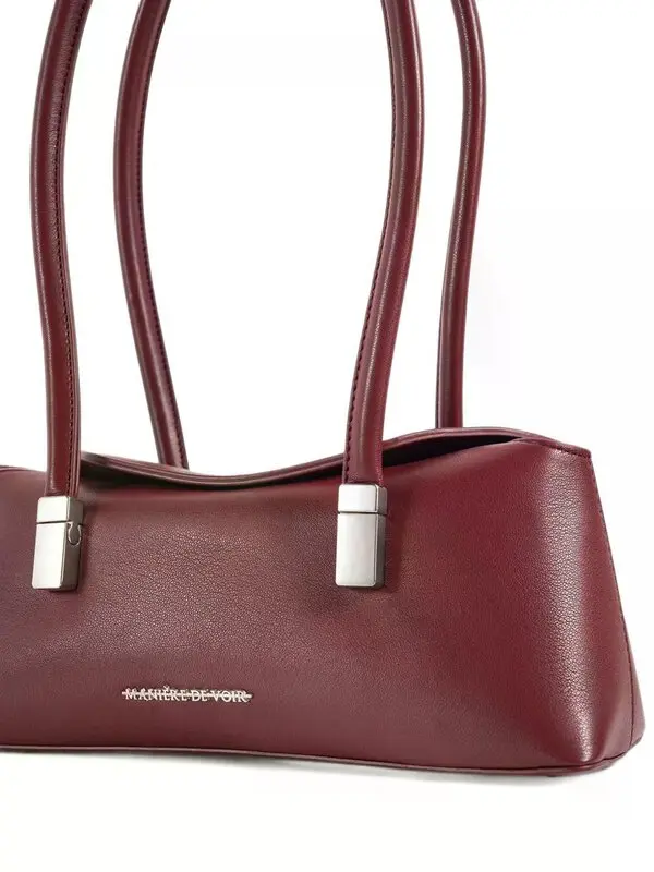 Manière De Voir Annelise In Wine- Pebbled-leather Bag