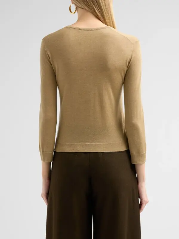 Vince Shrunken V-neck Cashmere-silk Knit Top - Carmello