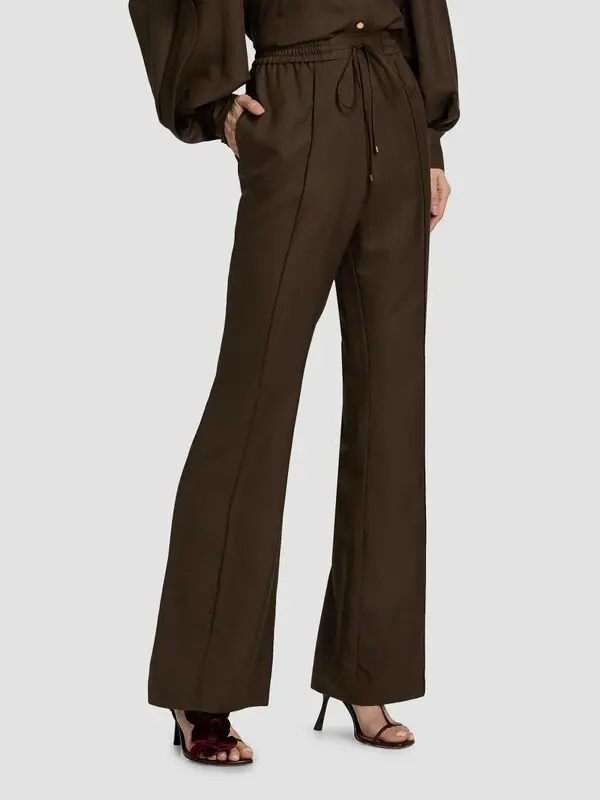 Zimmermann Luna Obi Silk Track Pants