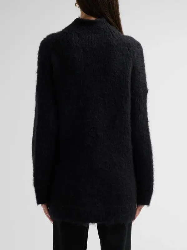 Vince Mock Turtleneck Brushed Wool-blend Oversized Sweater
