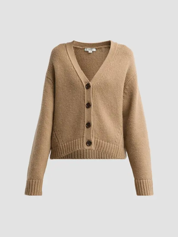 Vince Wool-cashmere Cardigan - Camel