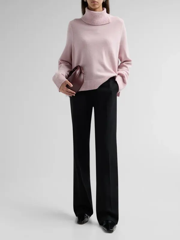 Vince Swing Rib-knit Wool-cashmere Sweater - Iris Quartz
