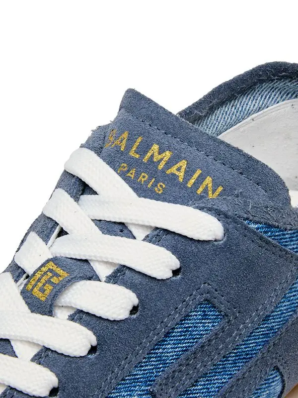 Balmain Racer 45 & Suede Low-top Sneakers