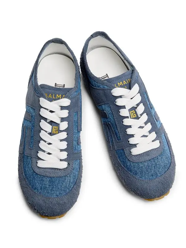 Balmain Racer 45 & Suede Low-top Sneakers