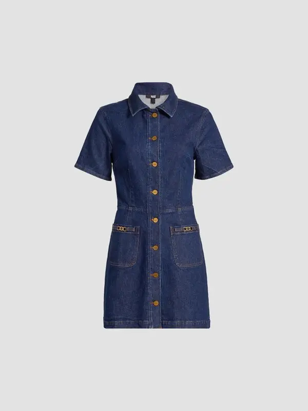 Paige Cletine Denim Mini-shirtdress - Bijoux