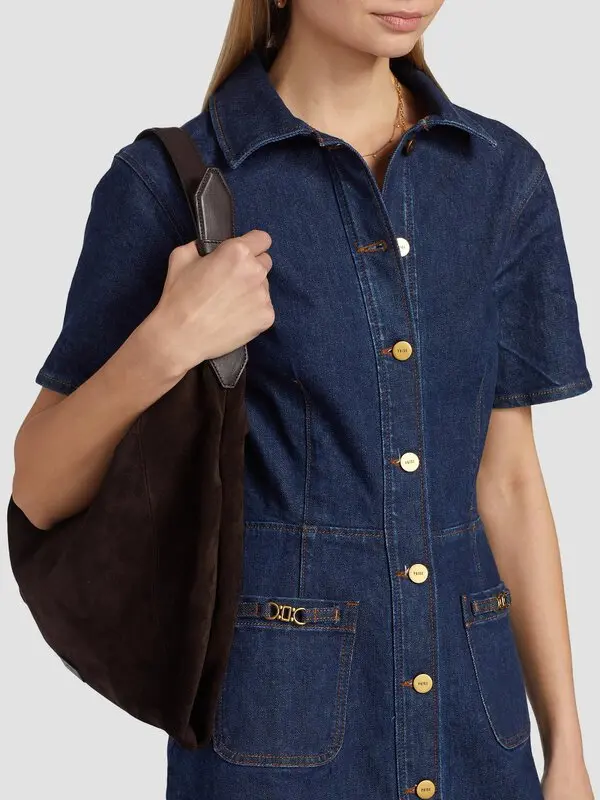Paige Cletine Denim Mini-shirtdress