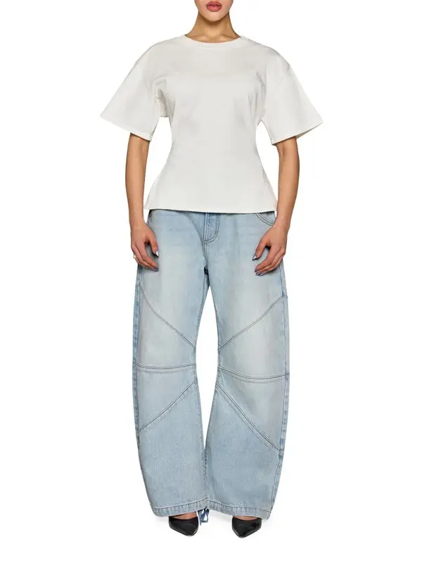 EB DENIM Freddy Sunray-seamed Barrel-leg Jeans