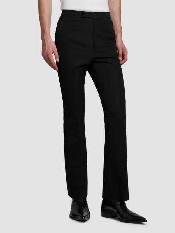 Alexander McQueen Wool Slim Bootcut Trousers