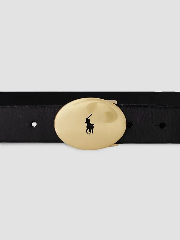 Polo Ralph Lauren Logo Leather Buckle Belt