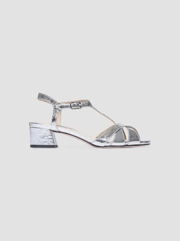 Bernardo Jean Low Heel Sandals - Silver