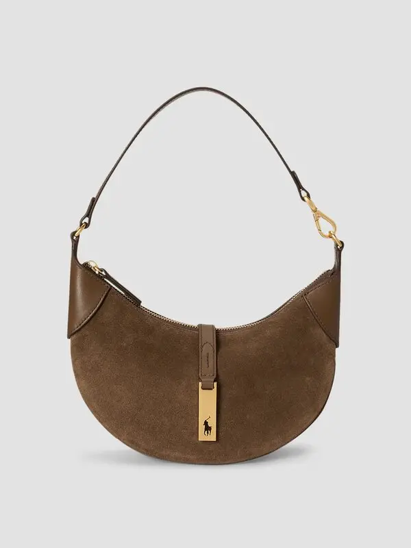 Polo Ralph Lauren Suede Shoulder Bag - Gingerbread