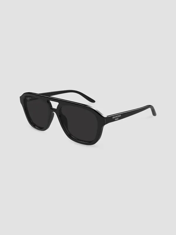 Balenciaga Everyday Bb0525s Daily 55mm Pilot Sunglasses - Black