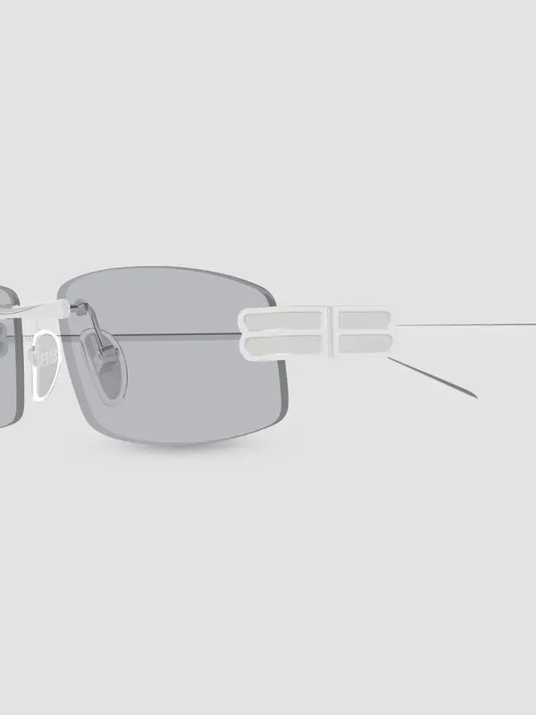 Balenciaga Everyday Bb0488s Gossip 57mm Rimless Rectangular Sunglasses