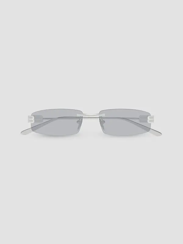 Balenciaga Everyday Bb0488s Gossip 57mm Rimless Rectangular Sunglasses